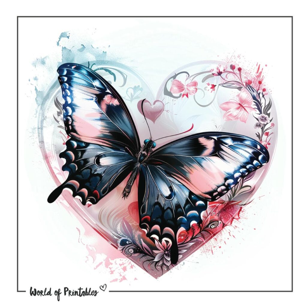 Butterfly and Heart Tattoo Designs - 60+ Printable Designs & Ideas ...