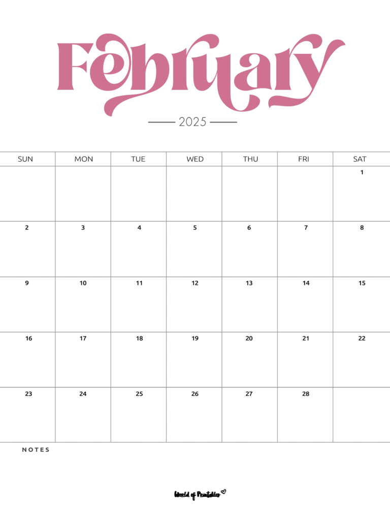 Free Printable Calendars For 2021 & 2022 - World of Printables