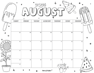 2025 Coloring Calendar - Free Printables - World of Printables