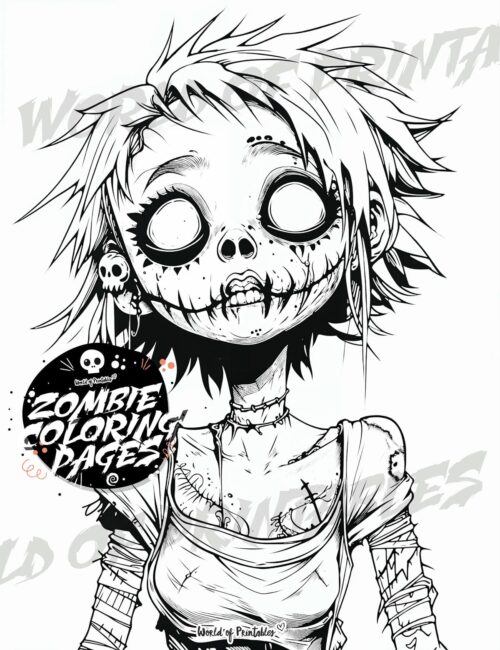 Unleash Your Creativity with Our Zombie Coloring Pages Collection ...