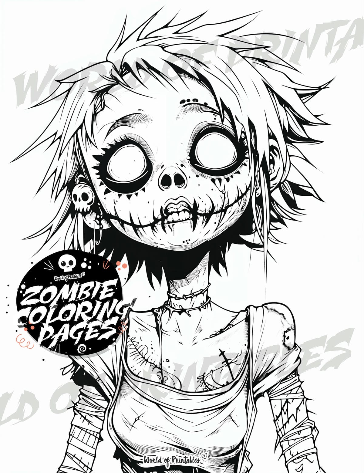 Unleash Your Creativity with Our Zombie Coloring Pages Collection ...