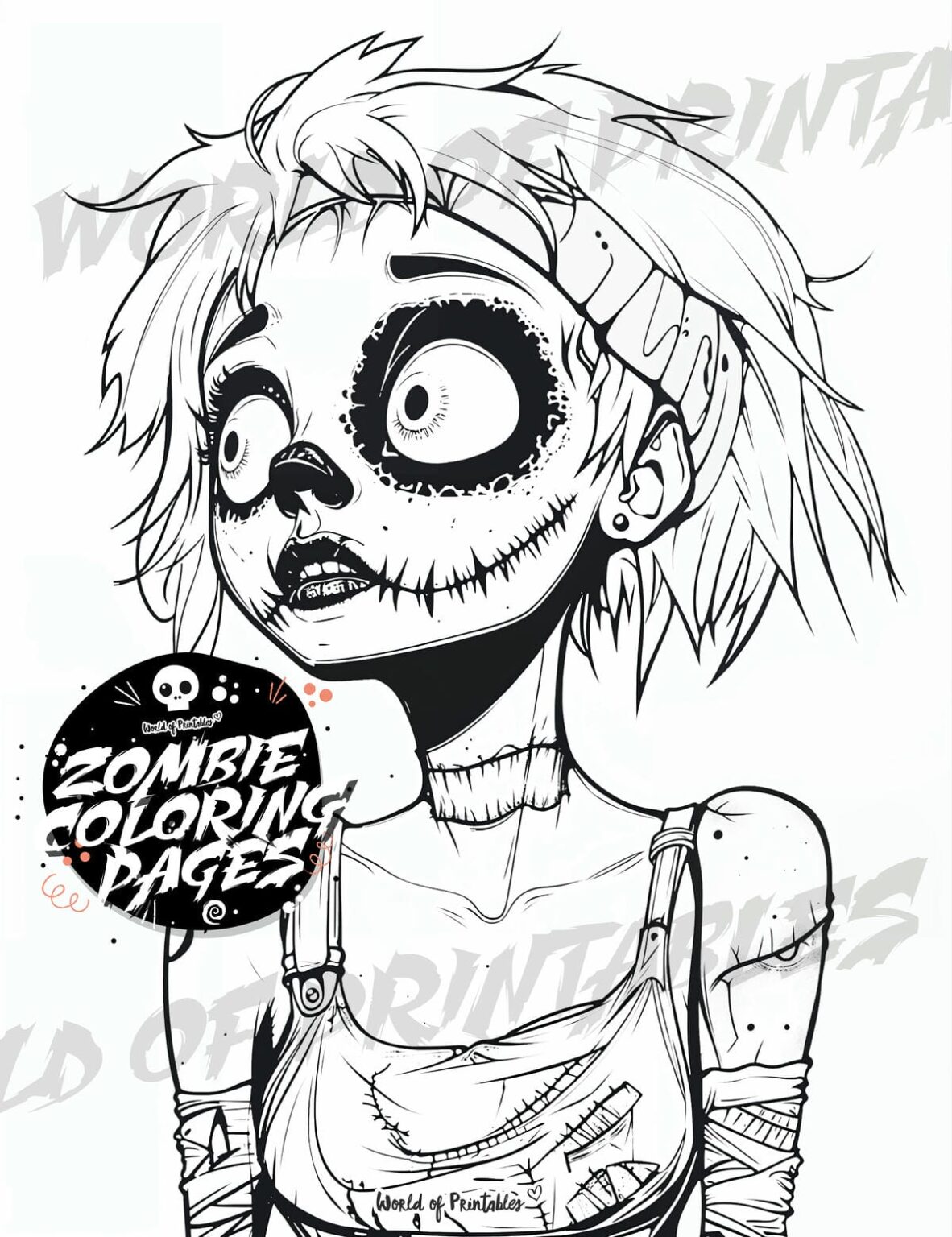 Unleash Your Creativity with Our Zombie Coloring Pages Collection ...