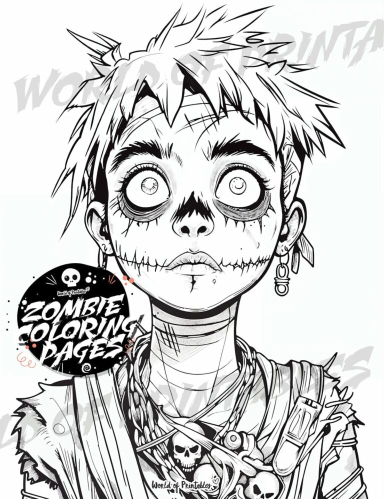 Unleash Your Creativity with Our Zombie Coloring Pages Collection ...