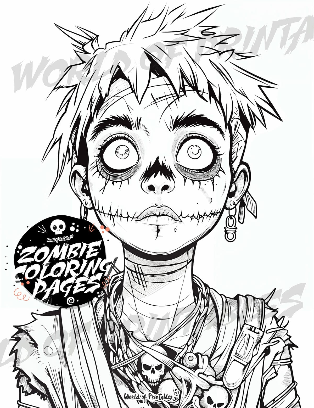 Unleash Your Creativity with Our Zombie Coloring Pages Collection ...