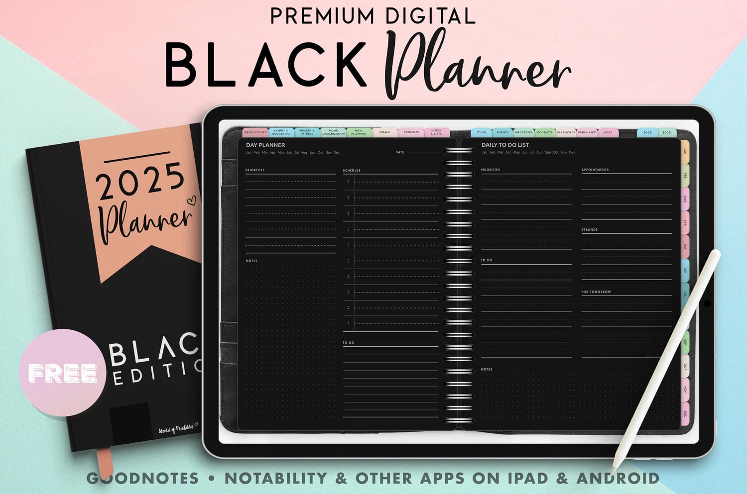 Digital Monthly Planner - Stylish & Free - World of Printables