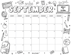 2025 Coloring Calendar - Free Printables - World of Printables
