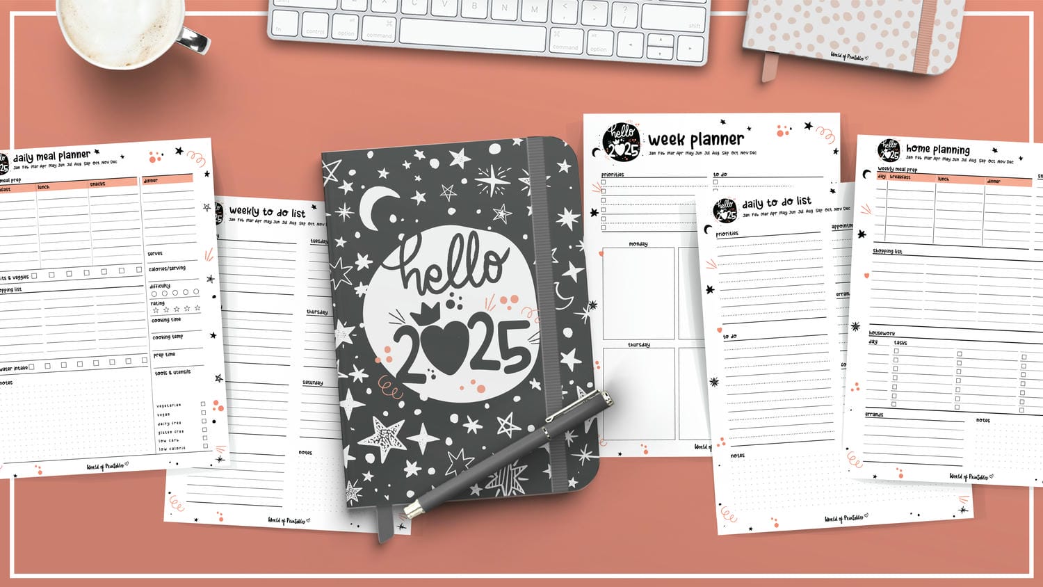 108 Cute Planner Pages To Print For Free - World of Printables
