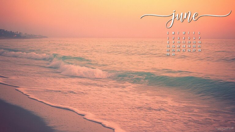 Free June 2025 Calendar Wallpaper