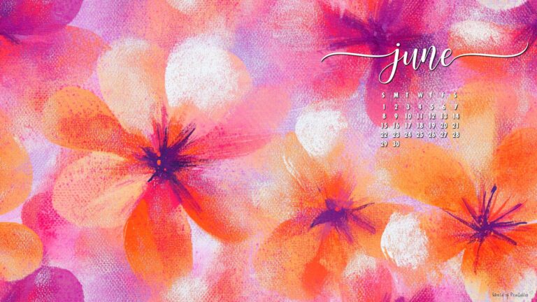 Free June 2025 Calendar Wallpaper