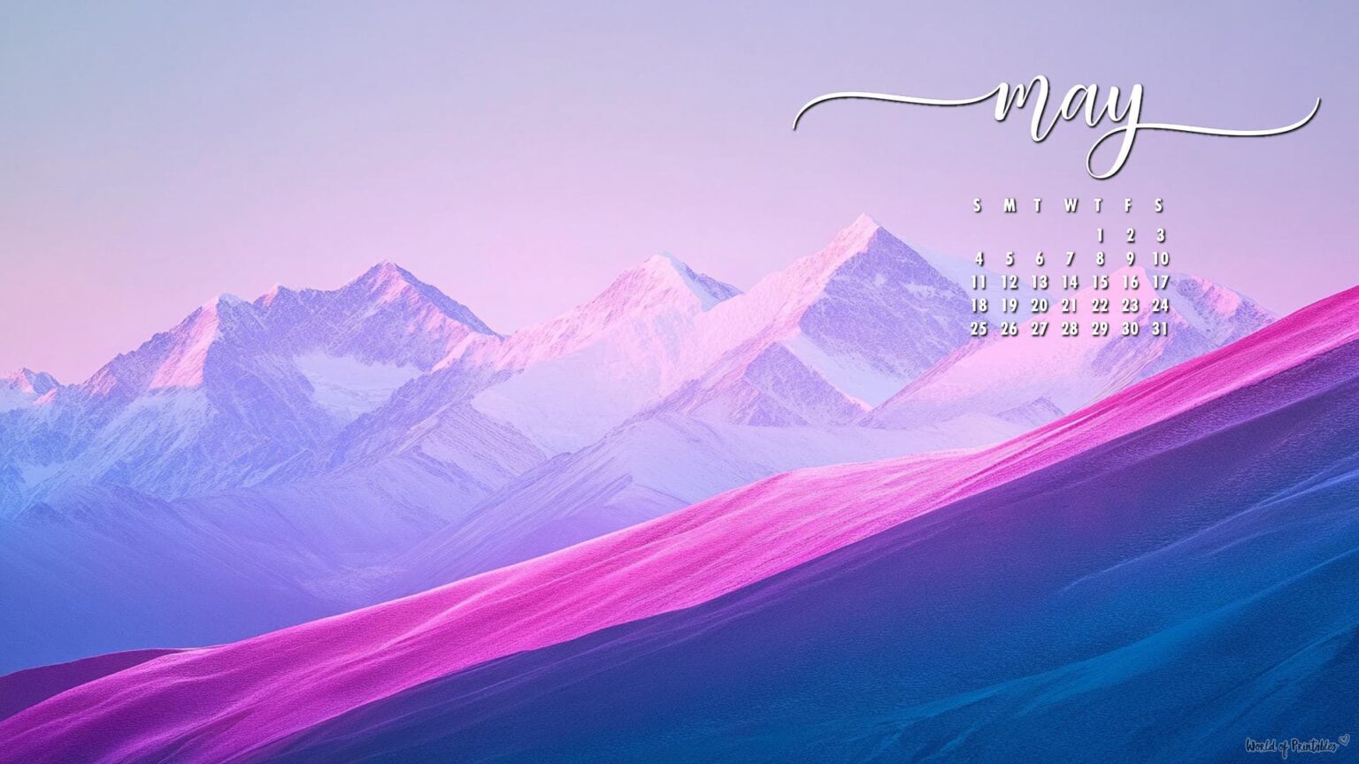 Free May 2025 Calendar Wallpapers