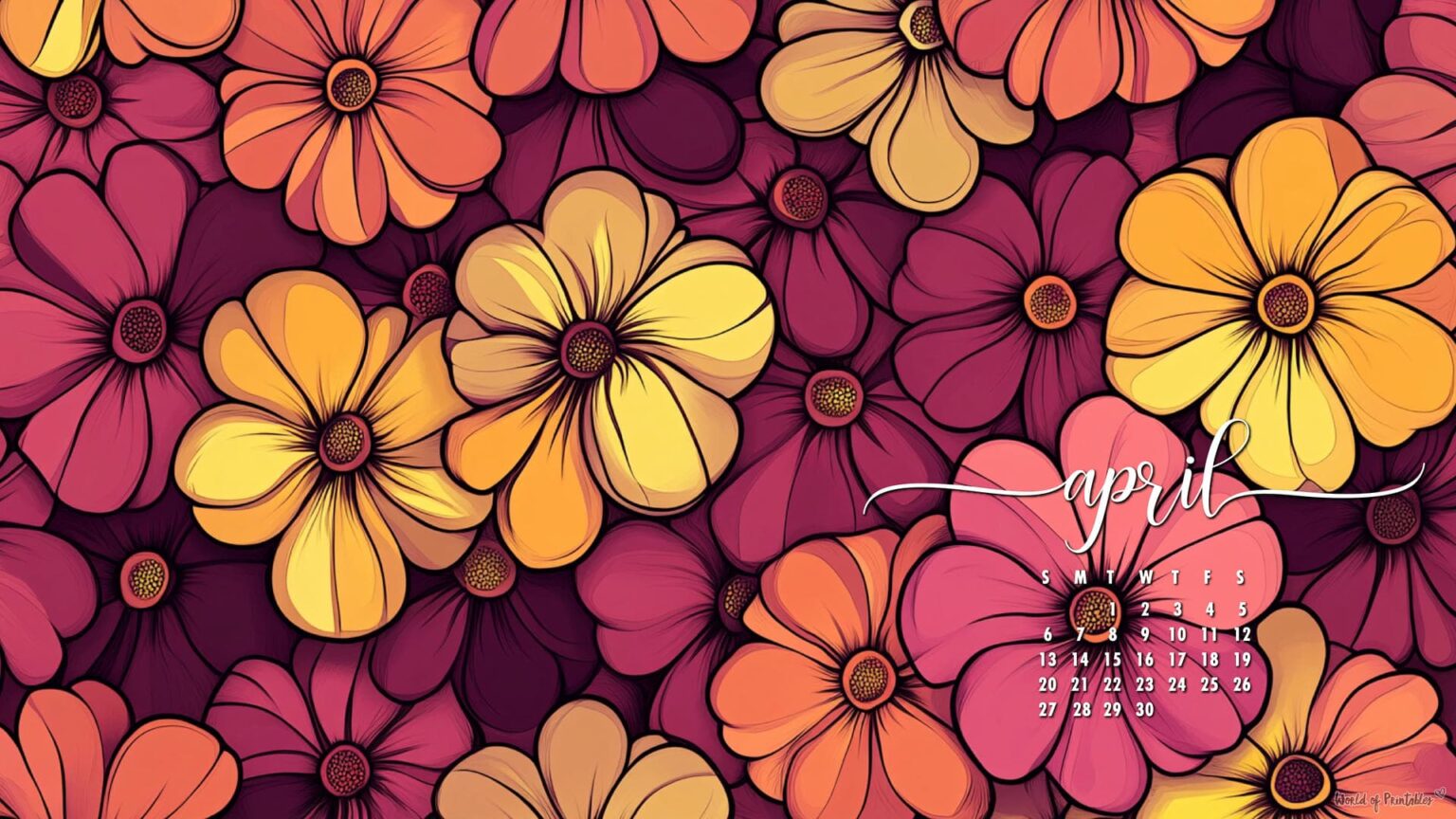April Calendar Wallpaper | 125+ Best Desktop & Phone April Backgrounds