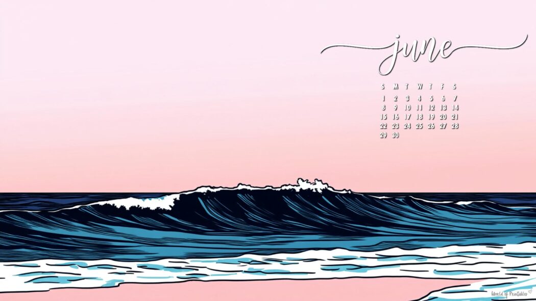 Free June 2025 Calendar Wallpaper