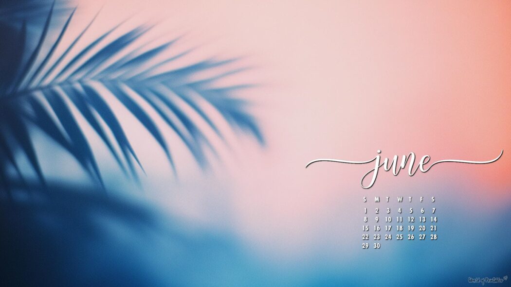 Free June 2025 Calendar Wallpaper