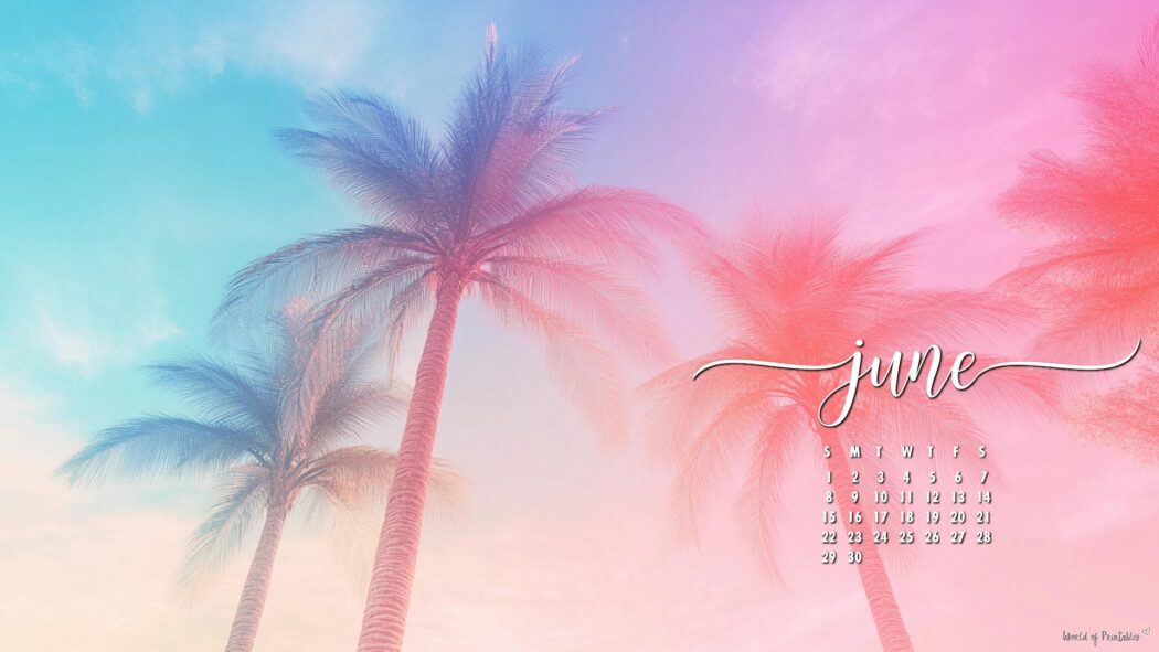 Free June 2025 Calendar Wallpaper