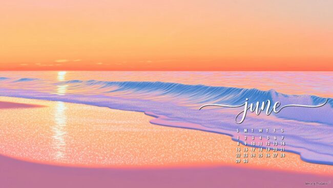 Free June 2025 Calendar Wallpaper