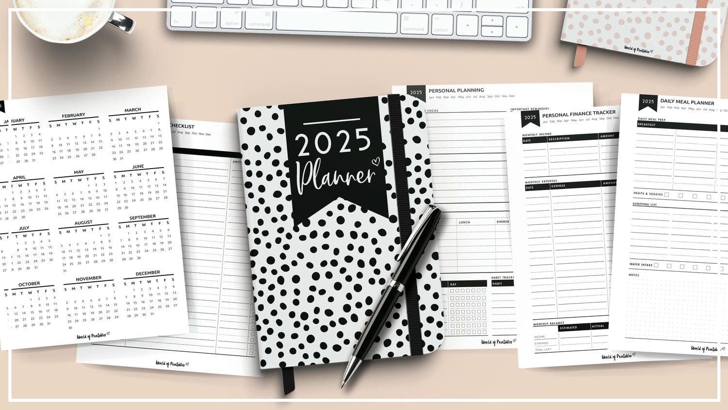 Free 2025 Planner - 65 Page Printable Planner | 4 Color Styles