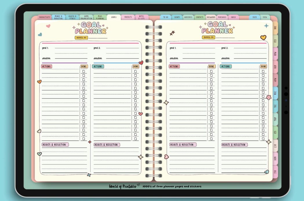 Candy Notes Digital Planner - World of Printables