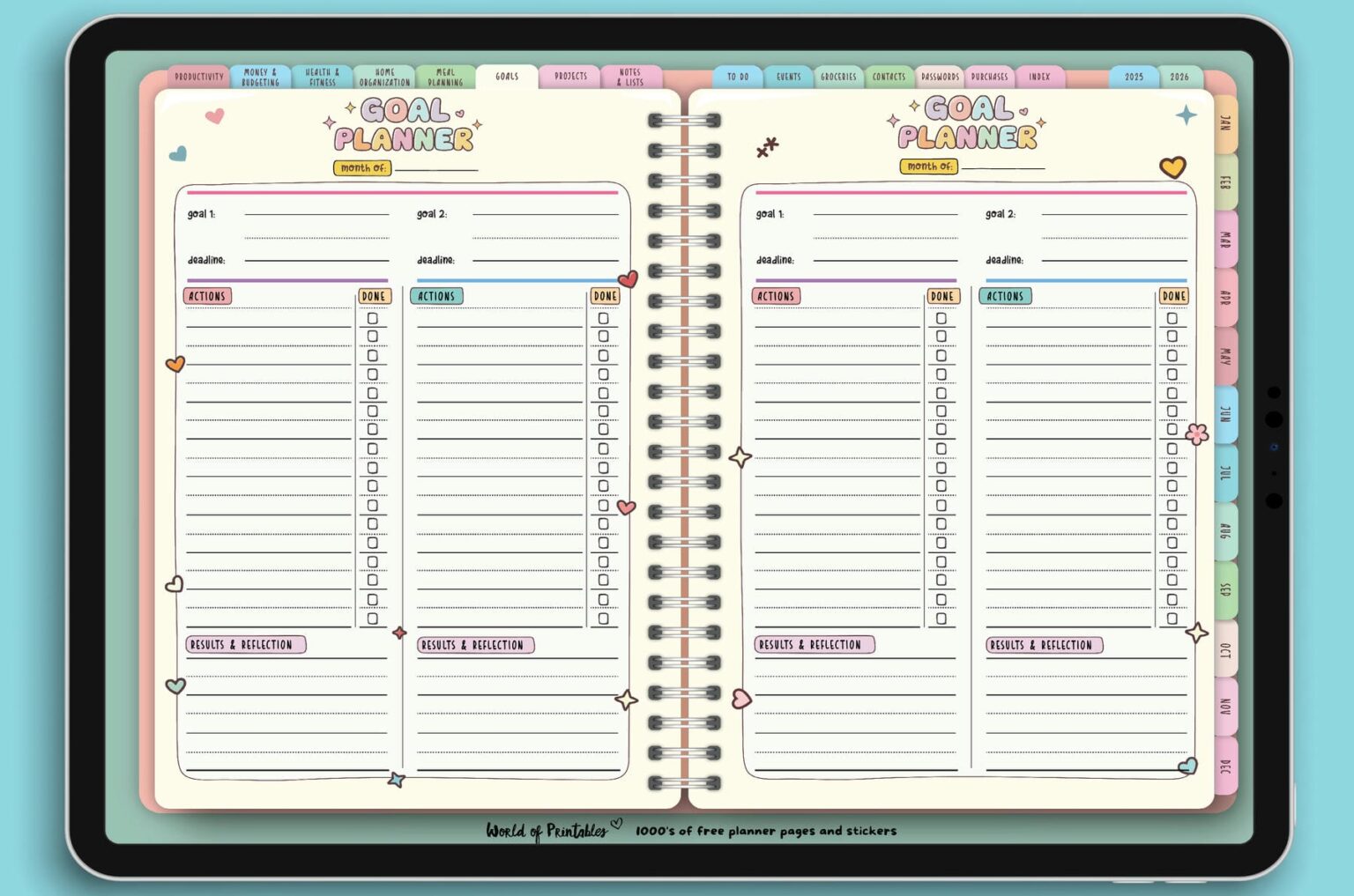 Candy Notes Digital Planner - World of Printables
