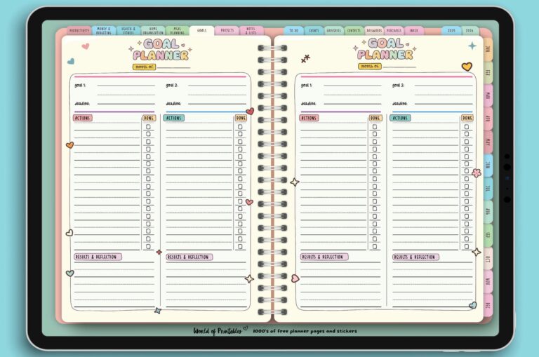 Candy Notes Digital Planner - World of Printables