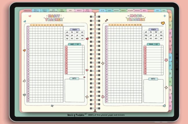 Candy Notes Digital Planner - World of Printables