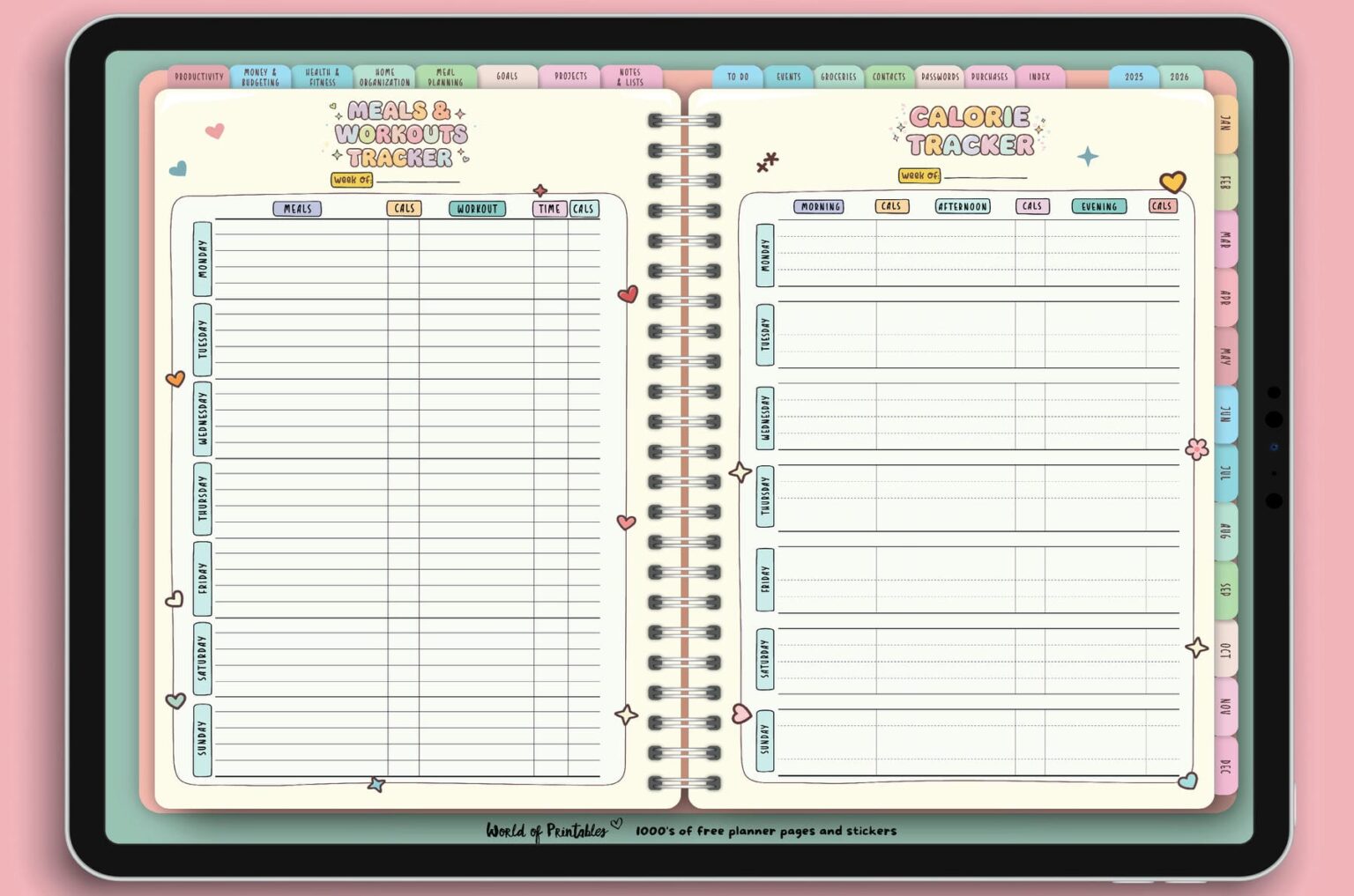 Candy Notes Digital Planner - World of Printables
