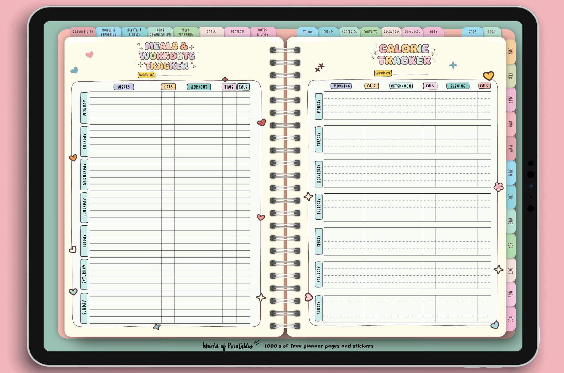 Candy Notes Digital Planner - World of Printables