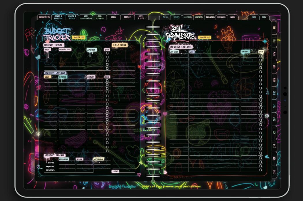 Neon Notes Planner: Glow-Up Your Planning with the Ultimate Dark Mode ...