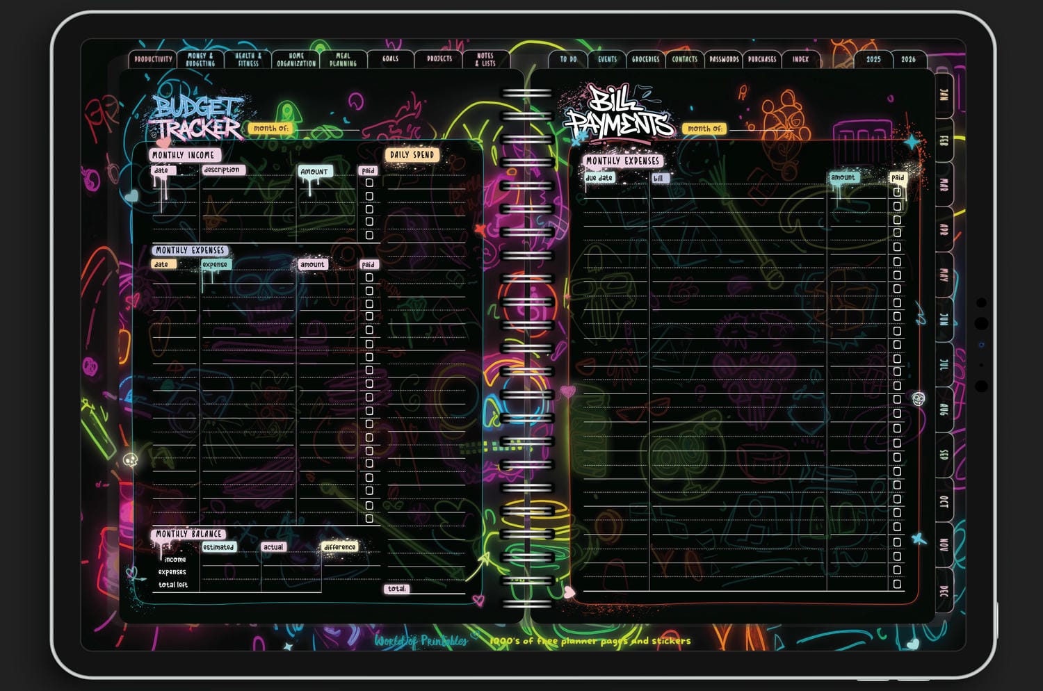 Neon Notes Planner: Glow-Up Your Planning with the Ultimate Dark Mode ...