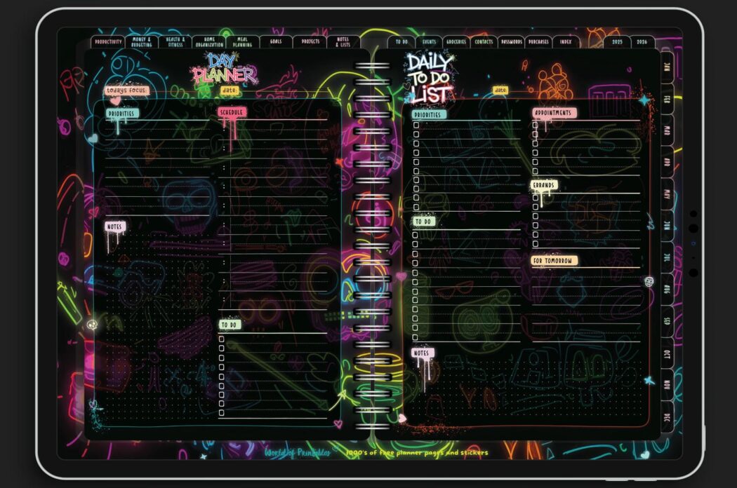 Neon Notes Planner: Glow-Up Your Planning with the Ultimate Dark Mode ...