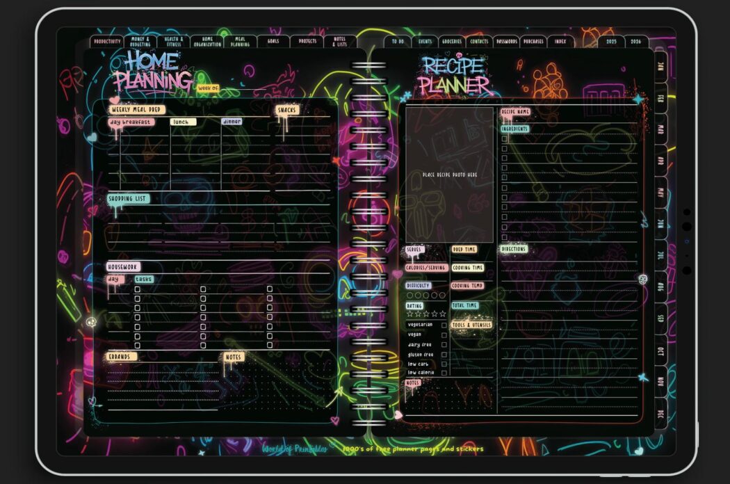 Neon Notes Planner: Glow-Up Your Planning with the Ultimate Dark Mode ...