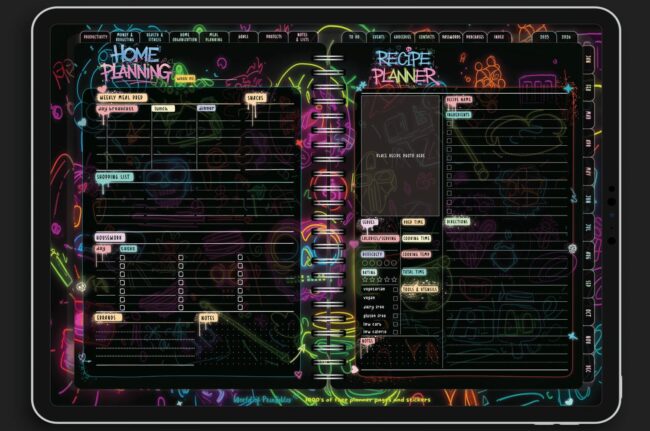 Neon Notes Planner: Glow-Up Your Planning with the Ultimate Dark Mode ...