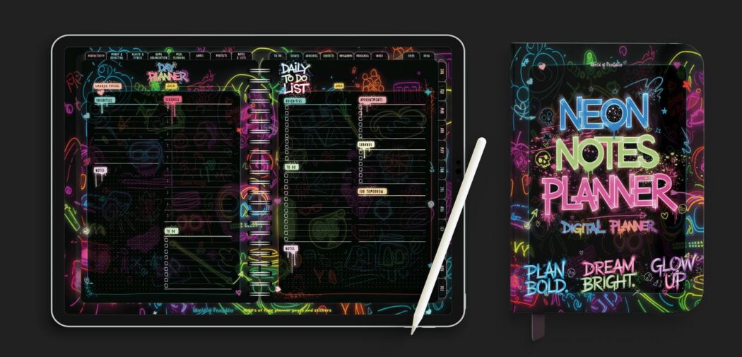 Neon Notes Planner: Glow-Up Your Planning with the Ultimate Dark Mode ...