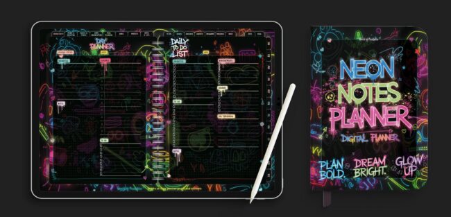 Neon Notes Planner: Glow-Up Your Planning with the Ultimate Dark Mode ...
