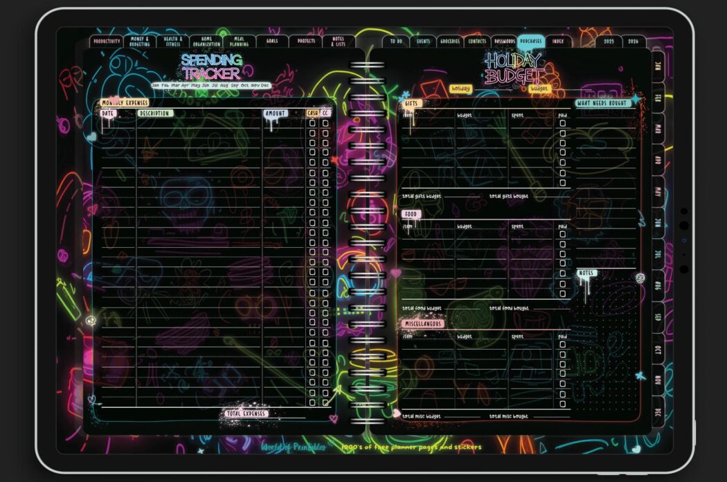 Neon Notes Planner: Glow-Up Your Planning with the Ultimate Dark Mode ...