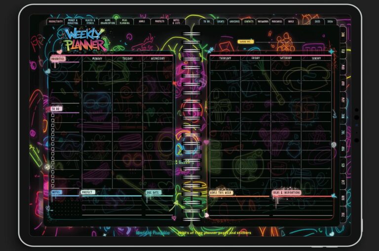 Neon Notes Planner: Glow-Up Your Planning with the Ultimate Dark Mode ...