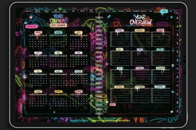 Neon Notes Planner: Glow-Up Your Planning with the Ultimate Dark Mode ...