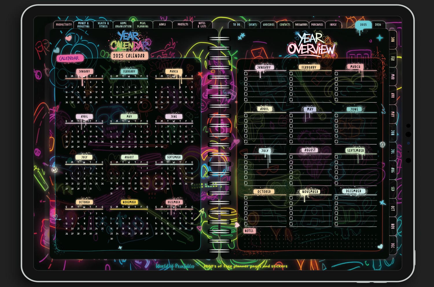 Neon Notes Planner: Glow-Up Your Planning with the Ultimate Dark Mode ...
