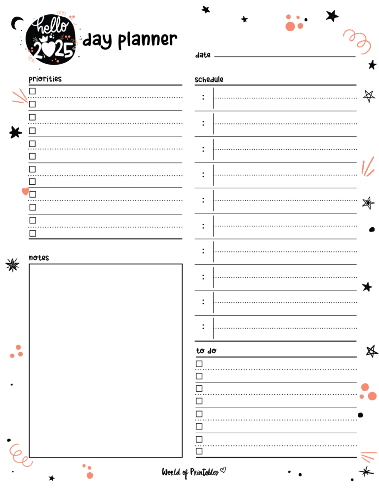108 Cute Planner Pages To Print For Free - World of Printables