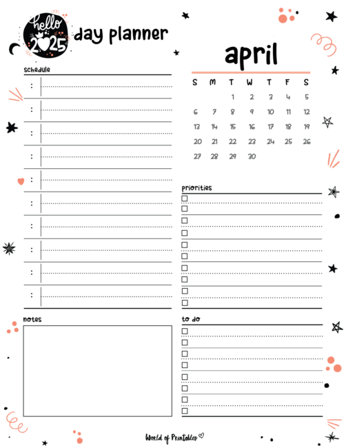 Free Printable April 2025 Planners - World of Printables