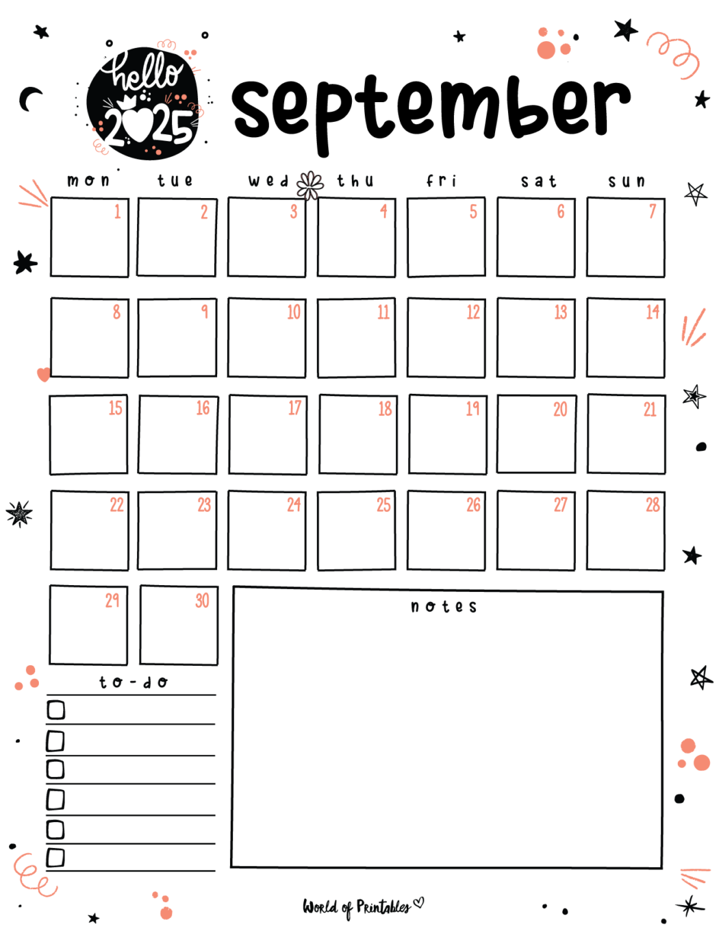 Free Printable September 2025 Planners - World of Printables
