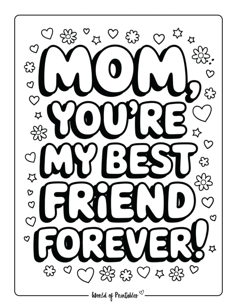 Mother's Day Coloring Pages - World of Printables