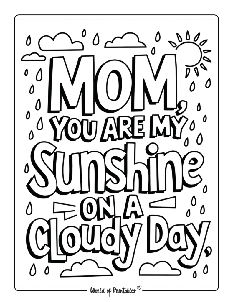 Mother's Day Coloring Pages - World of Printables