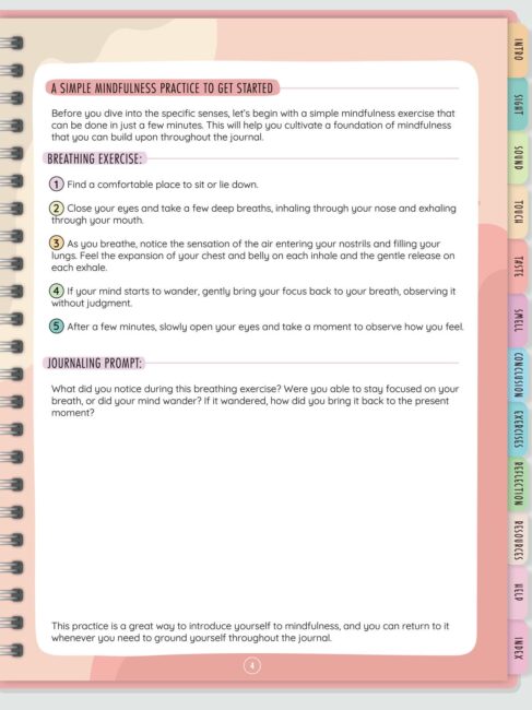 Awaken Your Senses: Discover the Mindful Mastery Sensory Journal - World of Printables