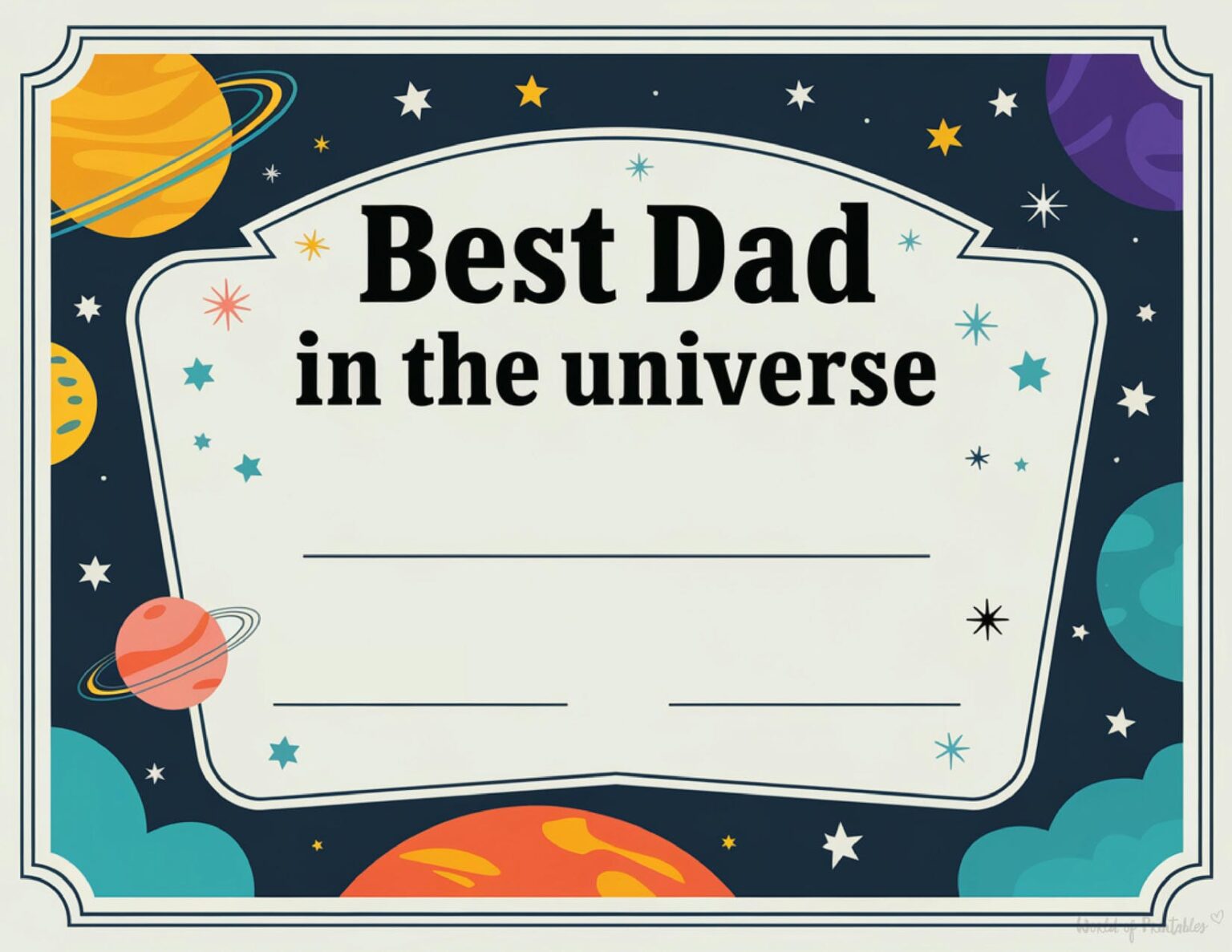 Father's Day Certificates - World of Printables
