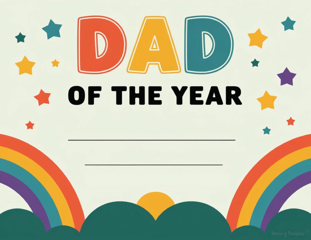 Father's Day Certificates - World of Printables