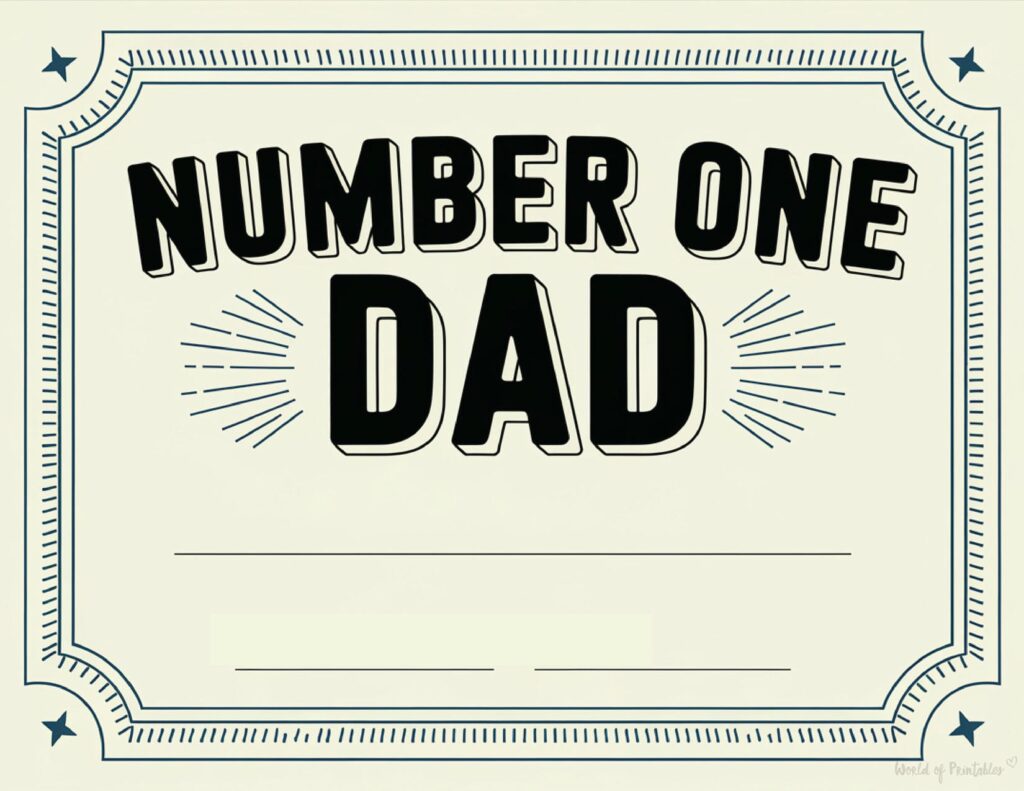 Father's Day Certificates - World of Printables