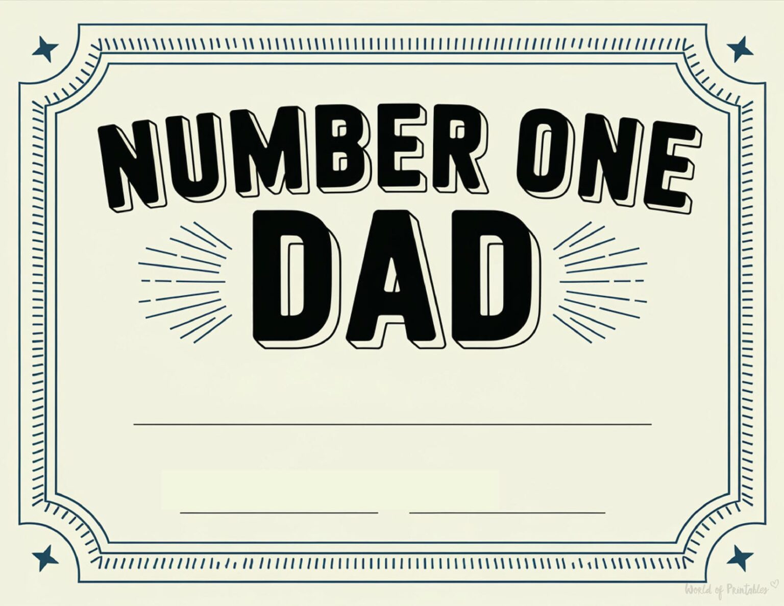 Father's Day Certificates - World of Printables