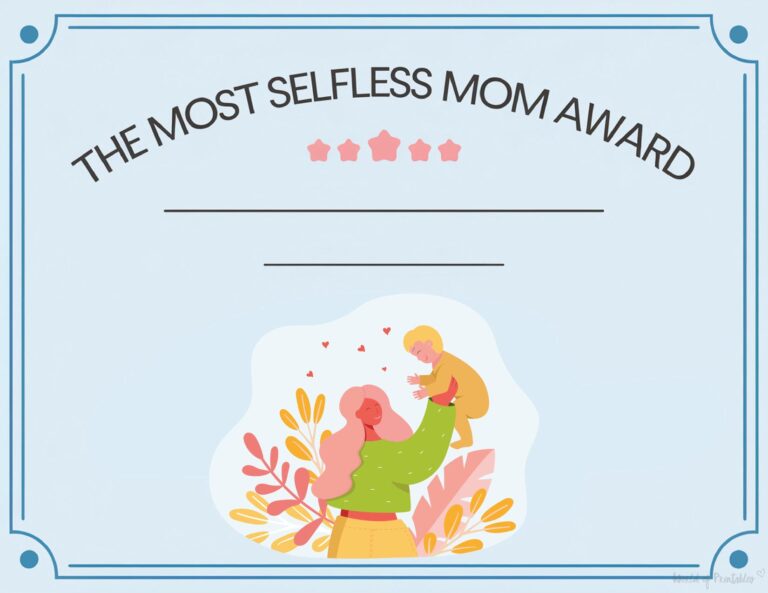 Printable Mother's Day Certificates - World of Printables