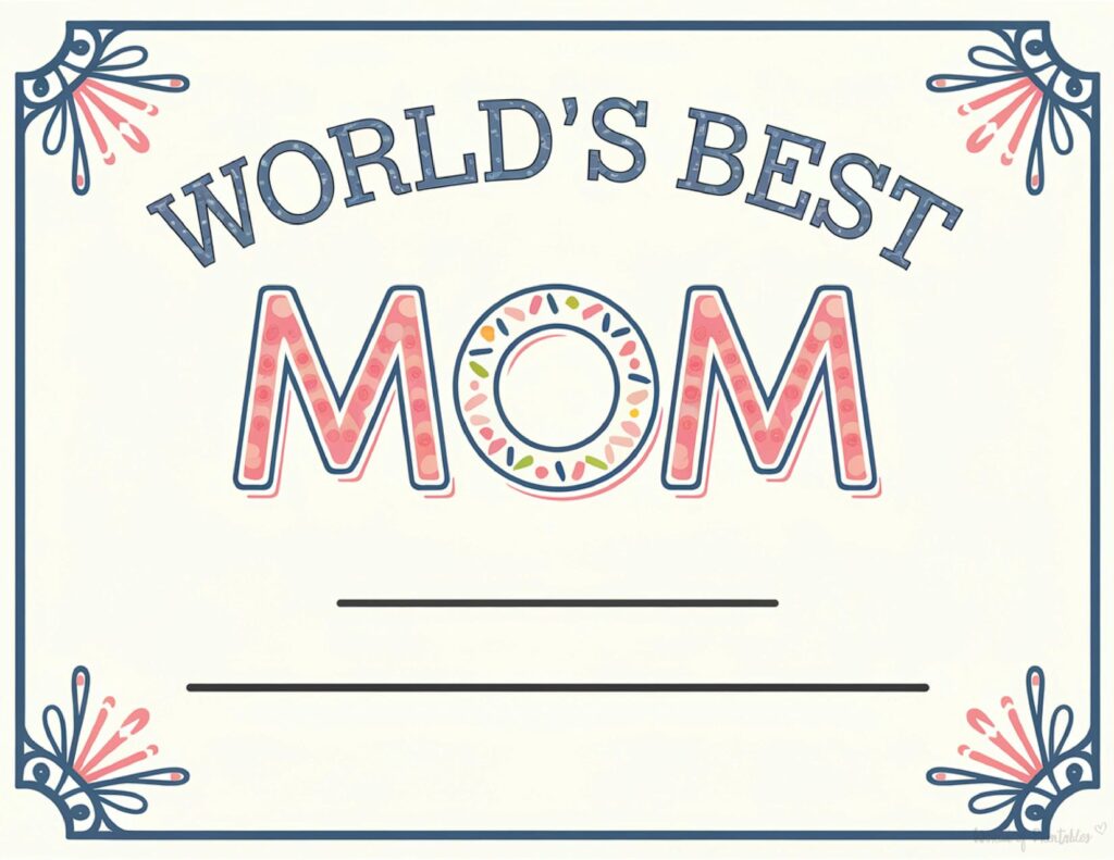 Printable Mother's Day Certificates - World of Printables