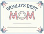 Printable Mother's Day Certificates - World of Printables
